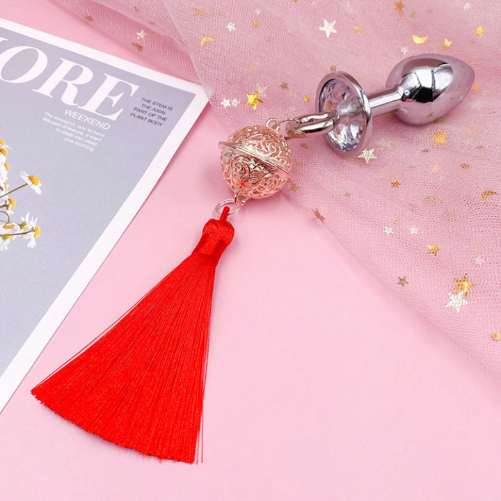 Palace Bell Tassel Anal Beads Expansion Bell Plug Metal Chrysanthemum ...