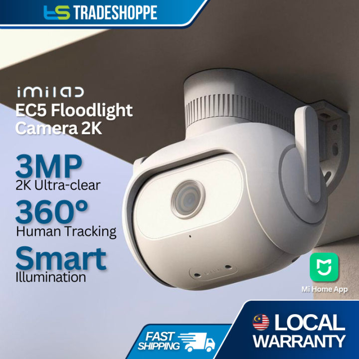 【Official】Imilab EC5 Floodlight Camera 2K Outdoor Waterproof Smart Home Wi-Fi Mi Home App link ...