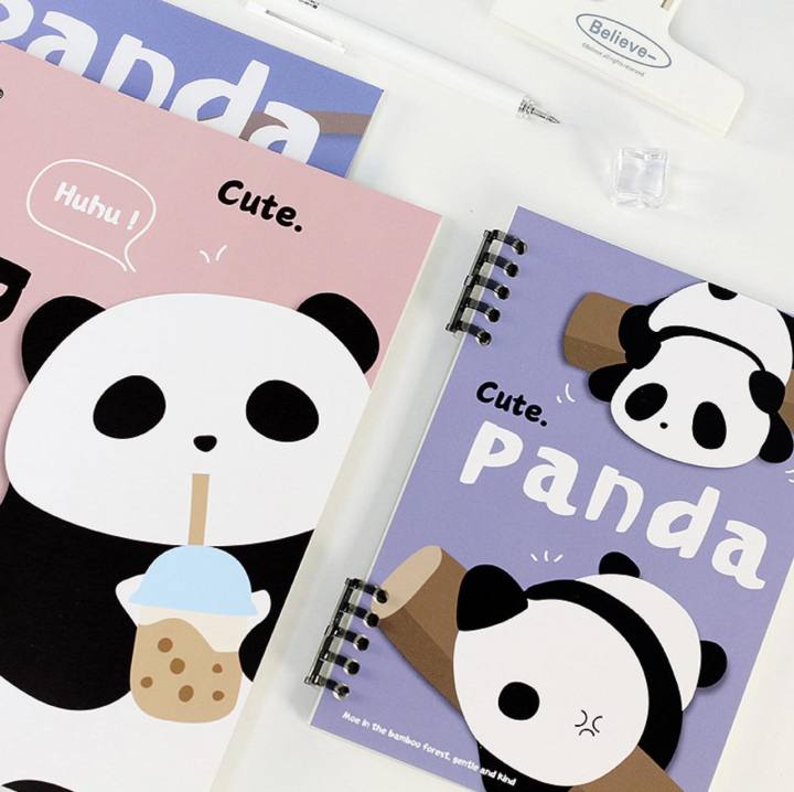 U-Smile A5 Pvc Notebook Panda Notebook 5 Design 60 Sheets | Lazada PH