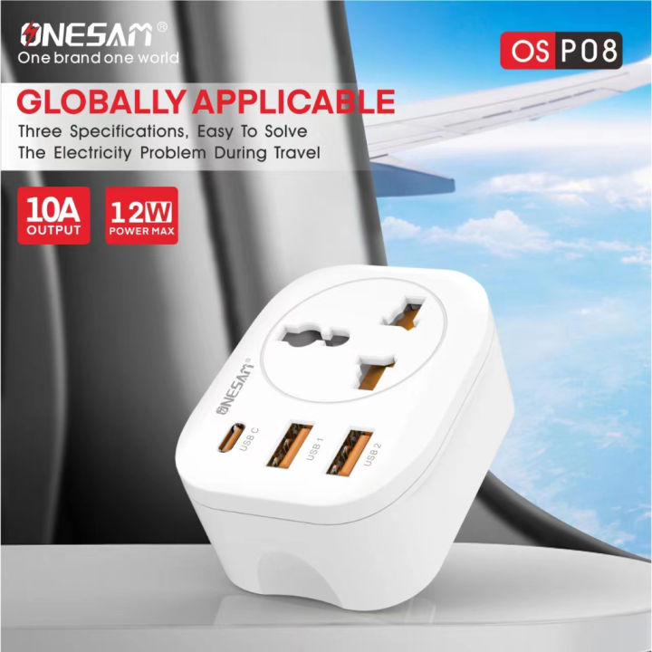Small Conversion Head Charger / universal adapter travel kit 3pin plug ...