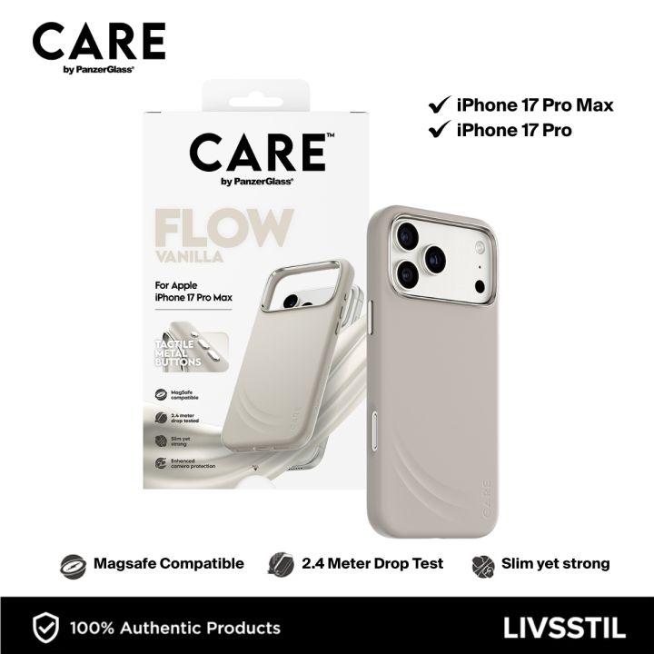 CARE by PanzerGlass® Feature FLOW Vanila Case w. MagSafe iPhone 17 Pro ...