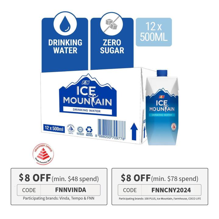Ice Mountain Drinking Water Tetra Pack 500ML x 12 | Lazada Singapore