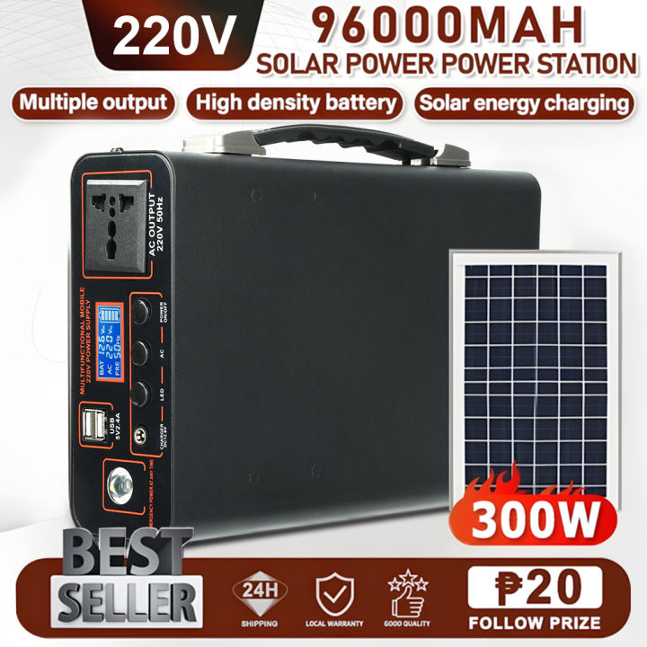 MOKETA Portable 300W 96000mAh Large Capacity Power Station 220V ...