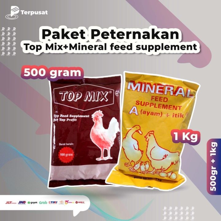 1 PAKET PETERNAKAN MINERAL FEED AYAM 1 KG DENGAN TOP MIX 500 GRAM ...