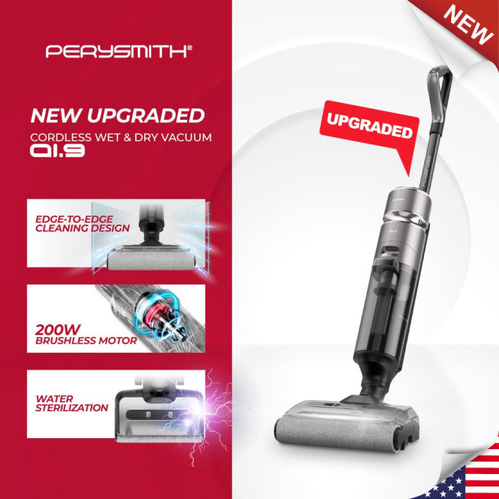 PerySmith Smart Cordless Wet & Dry Vacuum Cleaner Ai9 Lite Vacuum ...