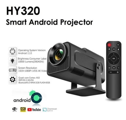 HY320 Portable Android WiFi Smart Proyektor 390 ANSI Lumens Bioskop ...
