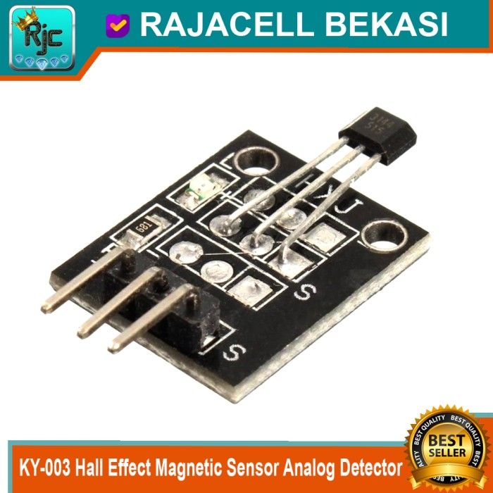 KY-003 Hall Effect Magnetic Sensor Analog Detector Module For Arduino ...