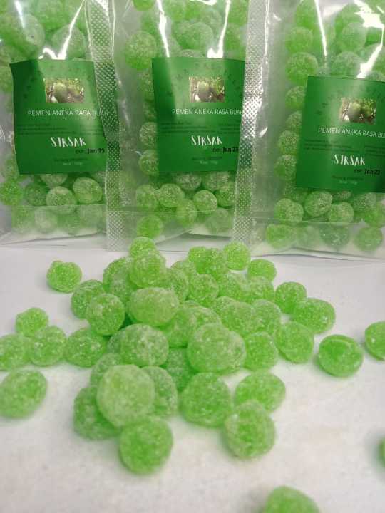 PERMEN RASA BUAH SIRSAK Pouch 100 gram Aneka Rasa Buah Manis Rama ...