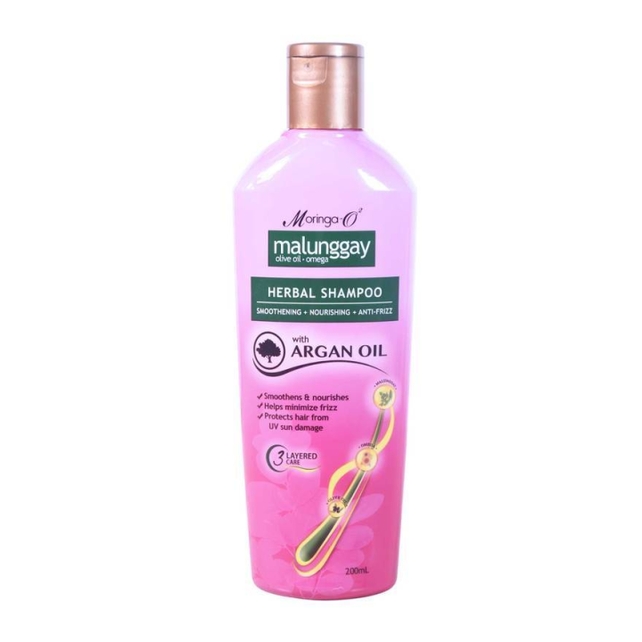 MORINGA Herbal Smoothening Nourishing & Anti-Frizz Shampoo with Argan ...