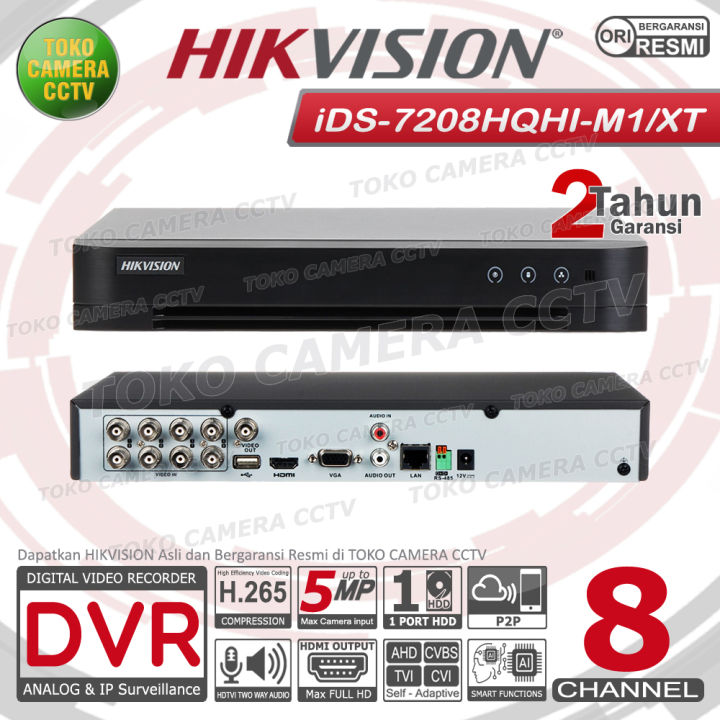 16 Channel Dvr Hikvision 8CH 5MP DVR - Hybrid System For Analog+IP ...