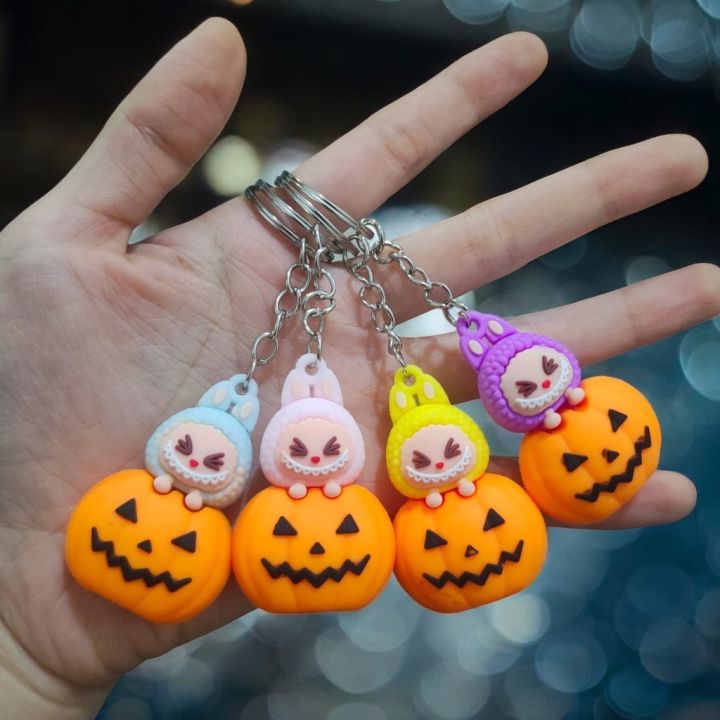 STIPA Gantungan Kunci Labu Monster Halloween Ganci Tas Motor Mainan ...