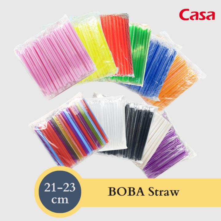 Casa Boba Straw Individual Wrapped 21 23 Cm 100 Pcs Pack | Lazada PH