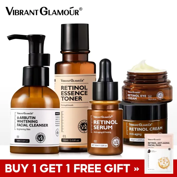 VIBRANT GLAMOUR Natural Retinol Sets Face Cream+Retinol Eye Cream ...