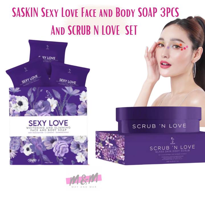 SASKIN SEXY LOVE FACE AND BODY SOAP 3bar AND SCRUB N LOVE 200G SET ...