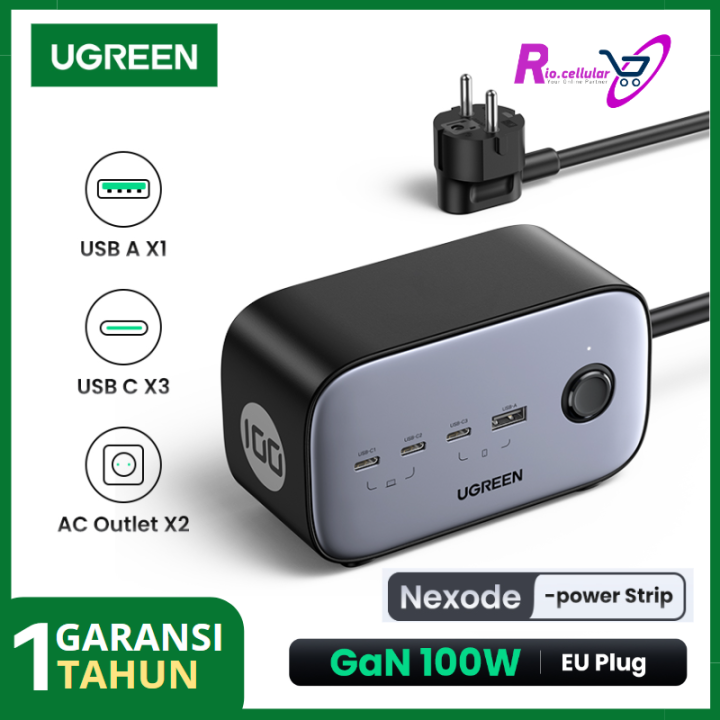UGREEN Diginest Cube Charger 100W Station Charger 4output+Power Socket | Lazada Indonesia