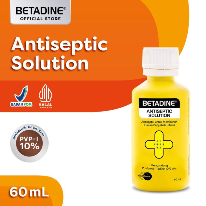 Betadine Antiseptic Solution - Obat Luka Antiseptik 60ml | Lazada Indonesia