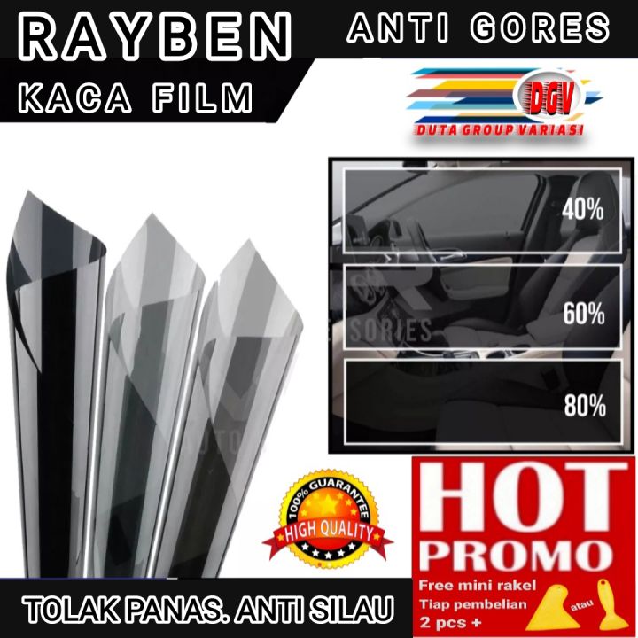 PROMO.! kaca film mobil rayben hitam jendela rumah ruko kantor gedung one way | Lazada Indonesia