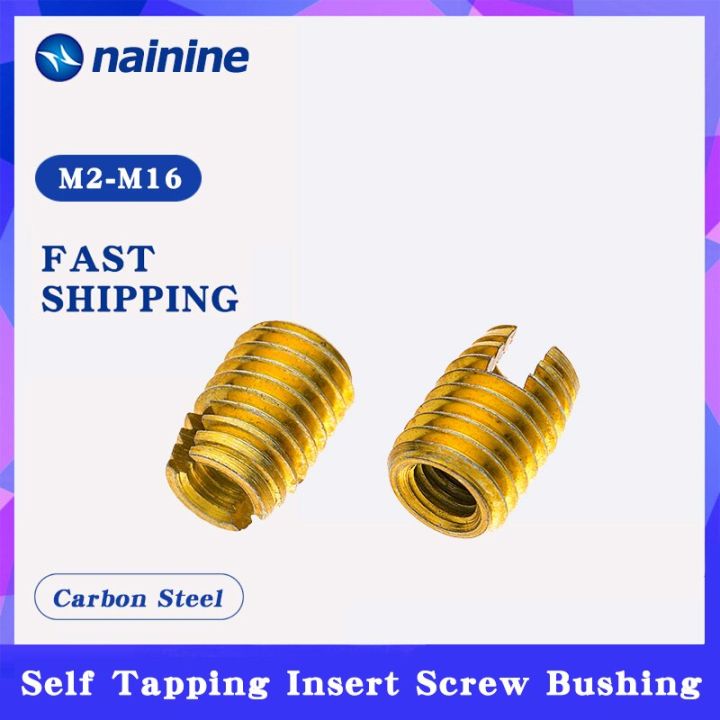 [M2-m16] ชุบสังกะสีแบบสอดสกรูเกลียว302ซ่อมแซมน๊อตแทรกด้ายลวดแบบร่อง | Lazada.co.th