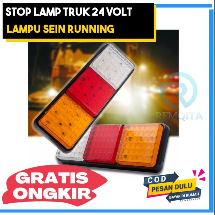 Stoplamp Truk 24 volt 8D Sein Running Lampu LED 24 volt Truk Lampu Variasi Mobil Truk Panjang 42 ...