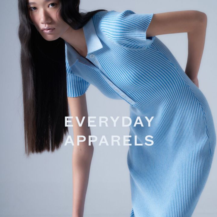 EVERYDAY APPARELS knit midi dress เดรสผ้านิต | Lazada.co.th