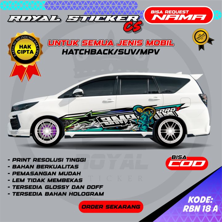 RBN18-STIKER DECAL MOBIL THAILOOK TURBO DIESEL SIAP CUSTOM SEGALA JENIS ...