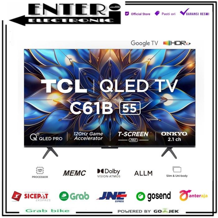 TCL 43C61B 50C61B 55C61B 4K QLED PRO SMART GOOGLE TV 43 50 55 INCH C61B ...