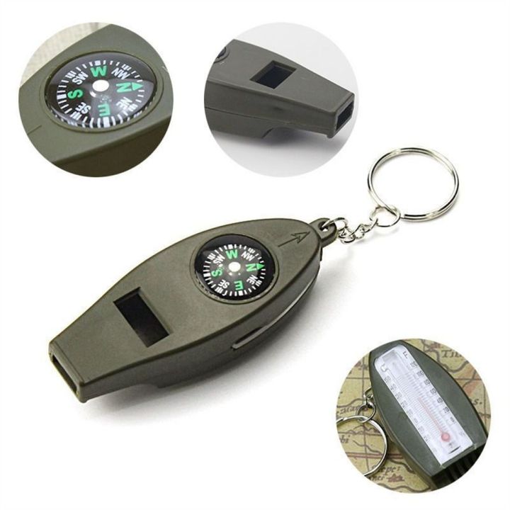 HADDII Multifunction Emergency Whistle 4 in 1 Compass Survival Whistle ...