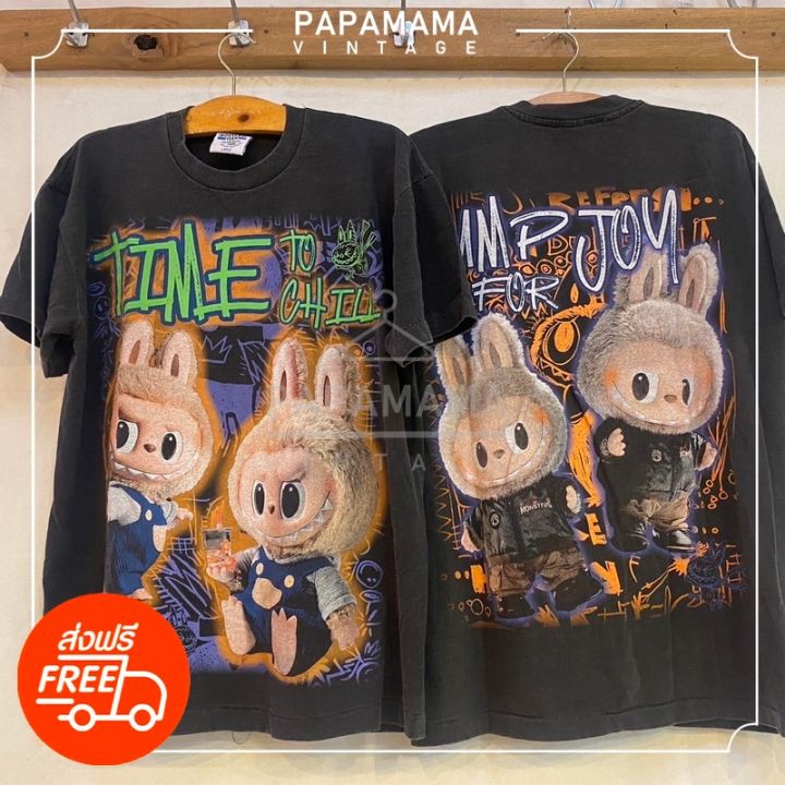 LABUBU TIME TO CHILL BIO WASHED 2024 original Bootleg แท้ ARTTOY เสื้อ ...