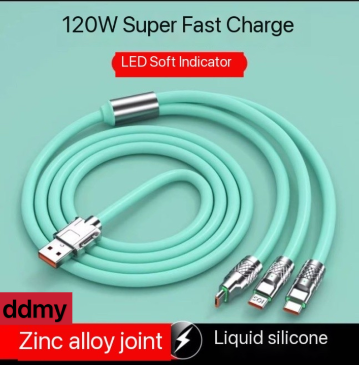 1.2M super fast charge 3-in-1 data cable fast charging bold charging ...