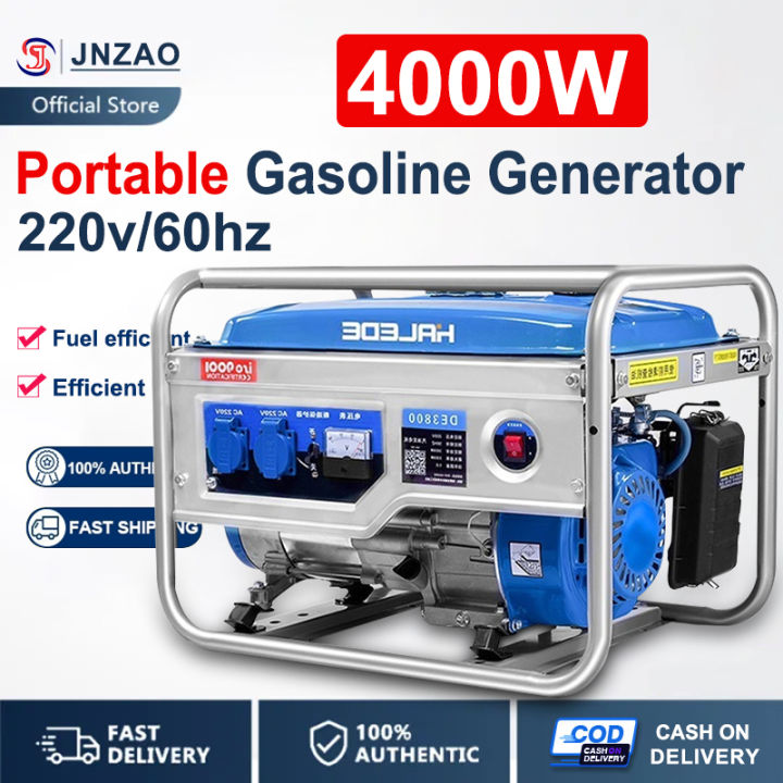 Gasoline Generator Portable Four Stroke Gasoline Generator 4000W Dual ...