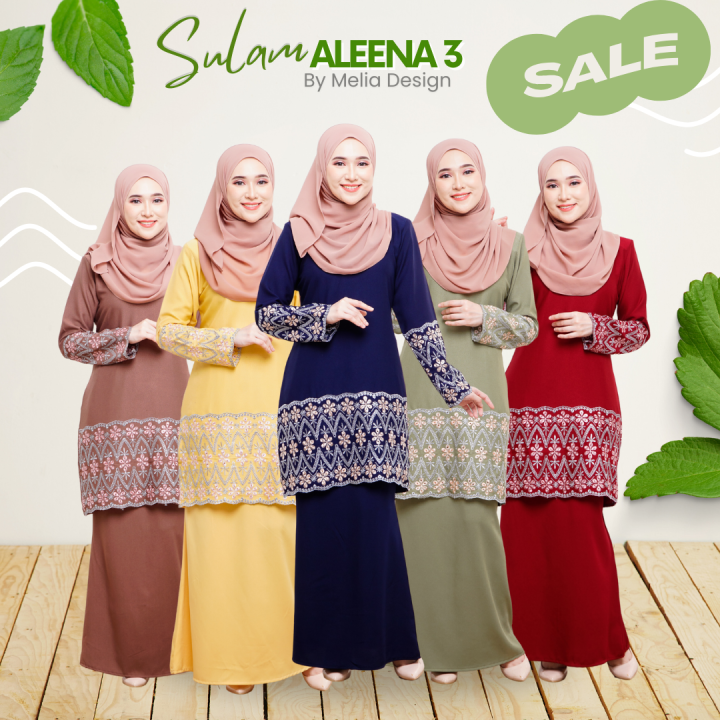 Melia Design Baju Kurung Moden Sulam Eksklusif Murah Viral Baju Tunang ...