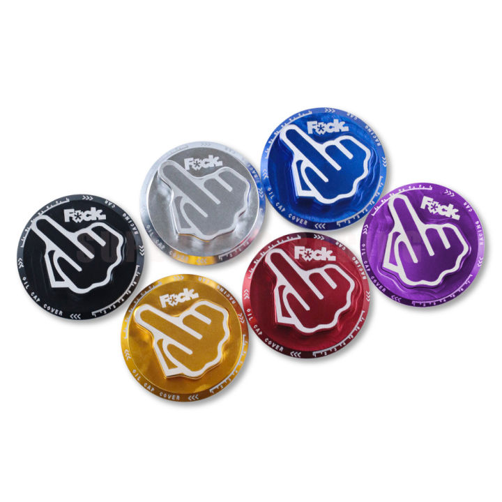 xs5i35 JDM Finger Style Car Fuel Tank Cap Engine Filler Oil Cover ...