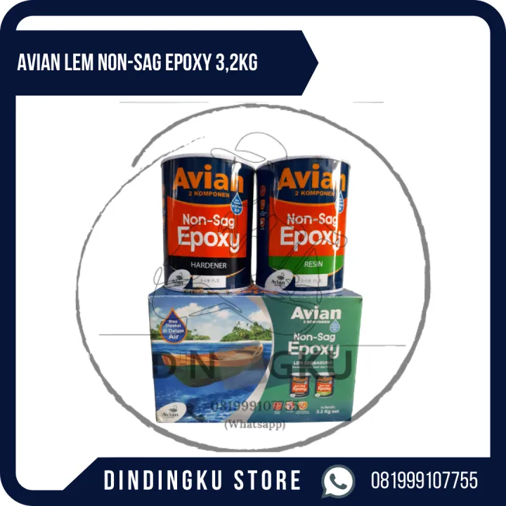 Avian Lem Epoxy Non-Sag 3,2Kg/Set | Lazada Indonesia