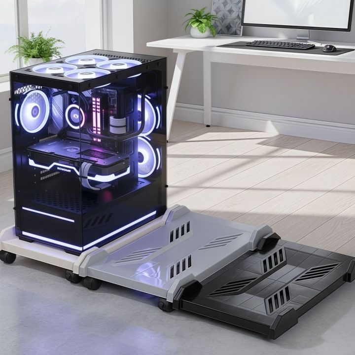 TAOUMMQ With Caster Wheels Desktop Computer Host Stand Height ...