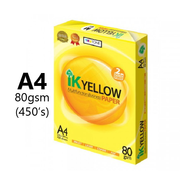 IK Yellow A4 Paper 450’s 80gsm / Kertas A4 Putih / Kertas Fotostat /A4 ...