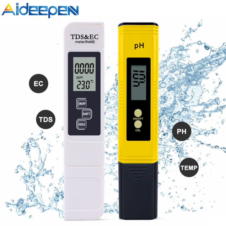 Aideepen Digital Water quality tester TDS Meter PH Meter EC meter water ...