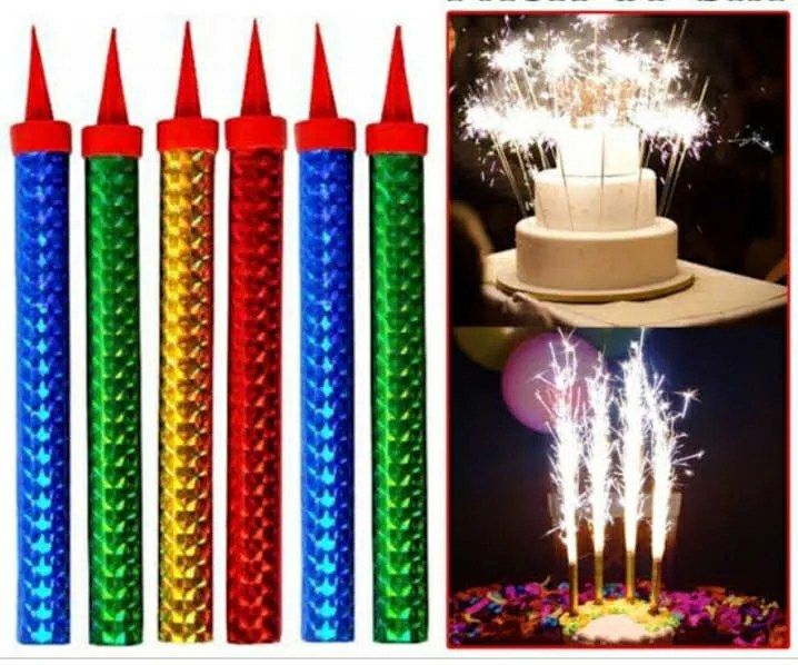 HF Sparkling Fountain Candle for Cakes 15 cm and 12 cm for Party ...