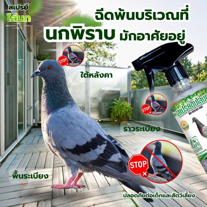 สเปรย์ไล่นกพิราบ Nutri Farm สเปรย์ไล่นก ไล่นกกระจอก ไล่นกทุกชนิด ...