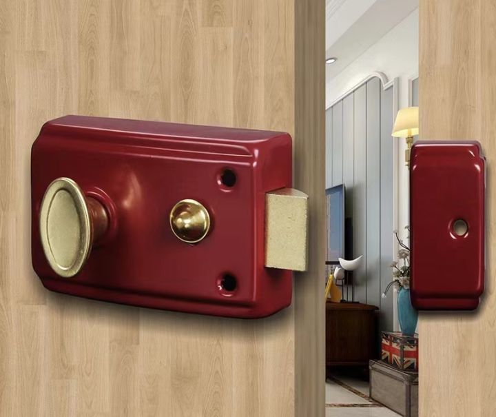 RED ~~~##### DOOR KNOB with 3 key | Lazada PH