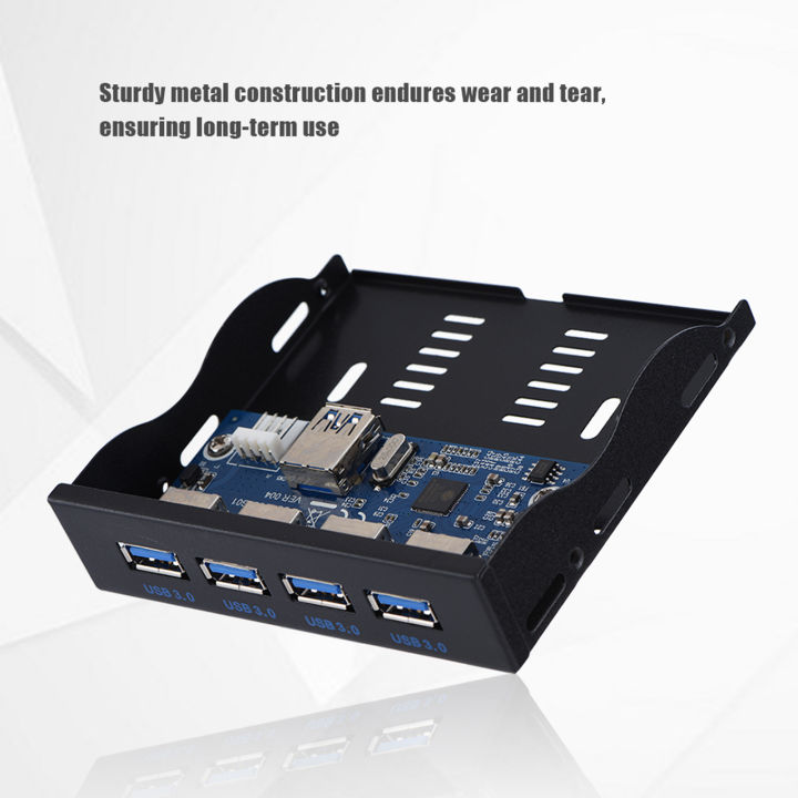 4 Ports USB 3.0 Front Panel Floppy Disk Bay Front Panel USB Hub with 19 ...