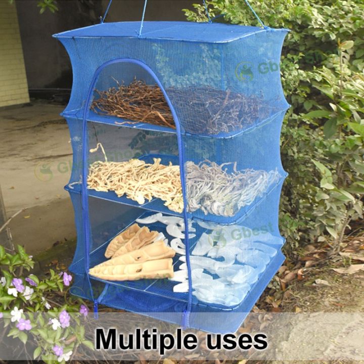 1/3 Layers Foldable Fish Cage Net For Fruit and Vegetables Outdoor Fish ...