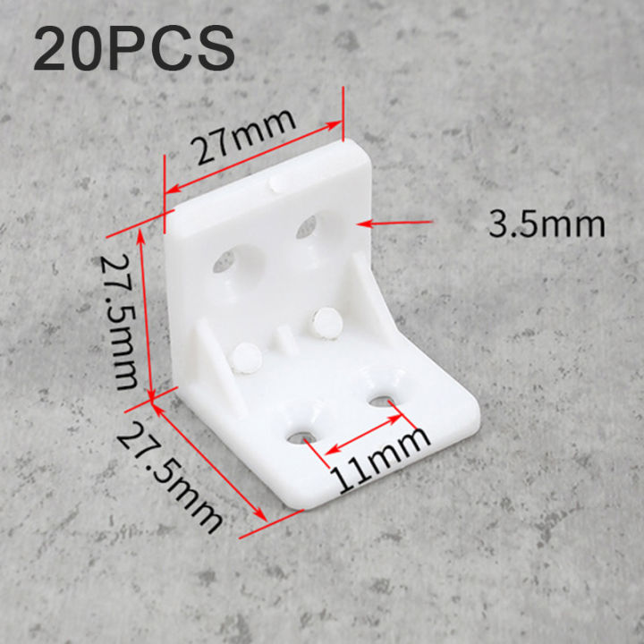 20PCS Wonzeal Plastic Thickened Corner Brackets Furniture 90 degree ...