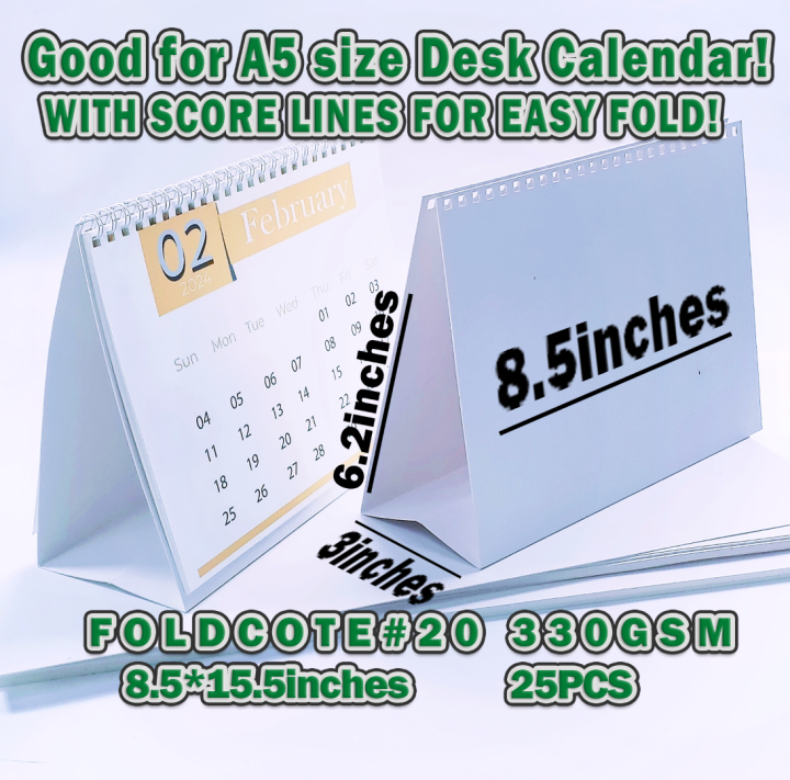 FOLDCOTE #20 (330GSM) Calendar| for Box making, Packaging, Calendar ...