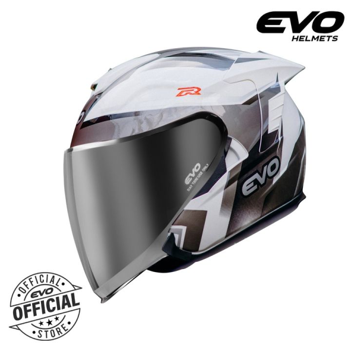 EVO Rx-5 Renegade Half Face Dual Visor Helmet With Free Clear Lens ...