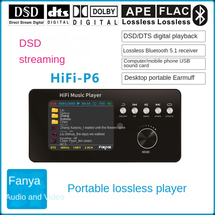 DSD Player HiFi Audio Decoder DAC Ear Amplifier All-in-one Machine 9018 ...