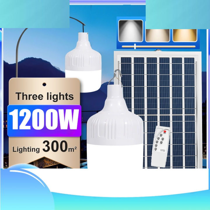 solar bulb light outdoor waterproof lamp indoor house heavy duty Solar ...