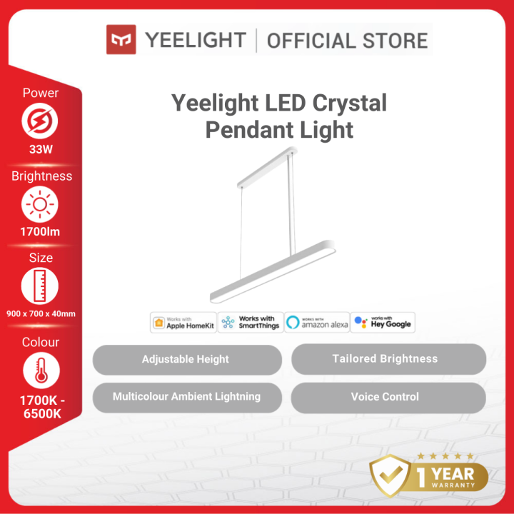 Yeelight Smart LED Crystal Pendant Light Lamp (Yeelight Meteorite ...