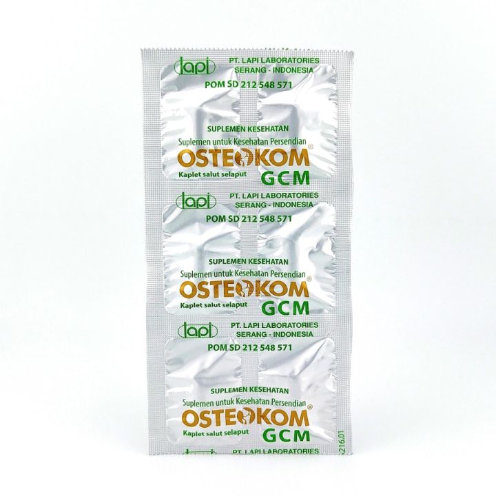 Osteokom GCM Triple Action Strip 6 Kaplet - Suplemen Tulang/Sendi ...