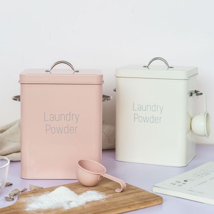 New Nordic Style Powder Bucket Laundry Detergent Powder Storage Box 4L ...
