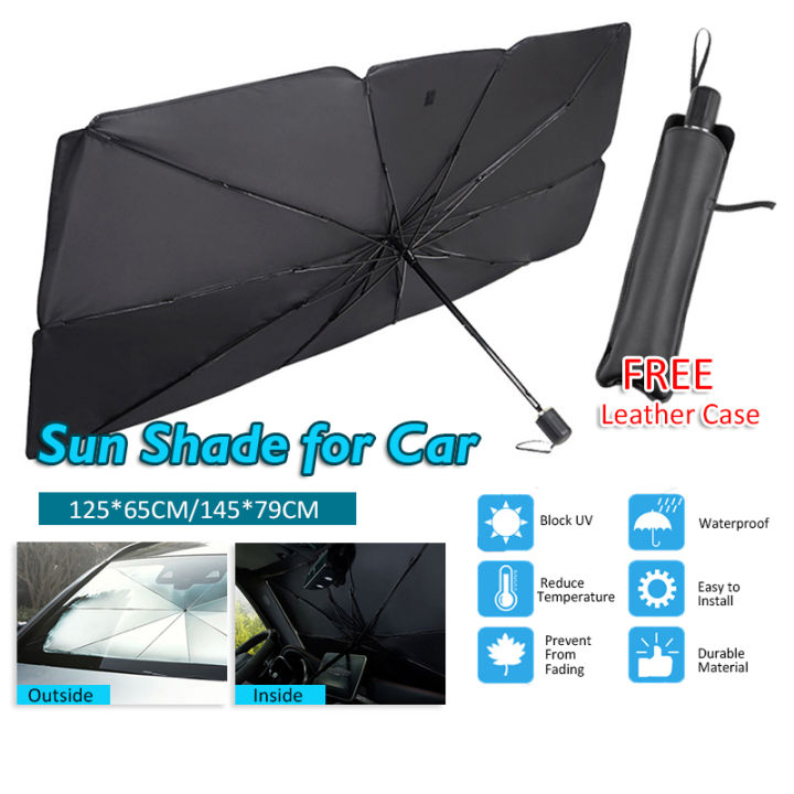 Car Parasol Auto Front Windshield Sun Shade UV Rays Heat Sun Visor ...